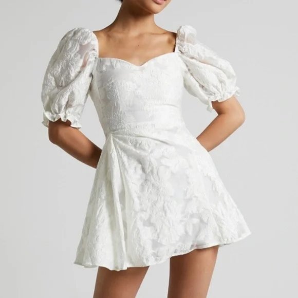 Showpo. | Dresses | Nwt Showpo Brailey Mini Dress Puff Sleeve Fit And ...